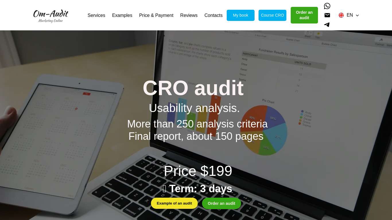 CRO audit. Usability analysis. UX/UI audit. Om-Audit